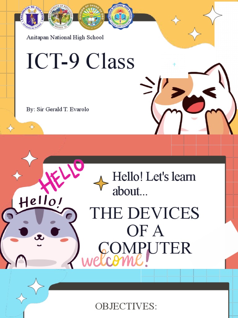 Computer Devices - ICT 9 | PDF | Computer Data Storage | Computer Hardware