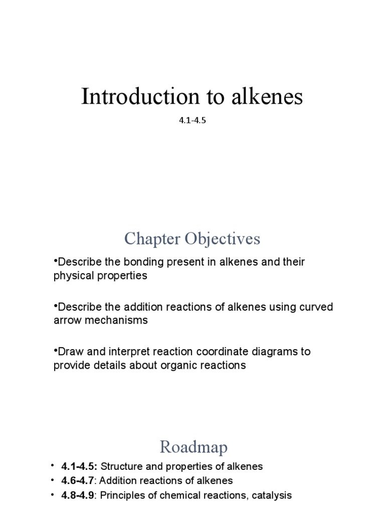 Introduction to alkenes | PDF