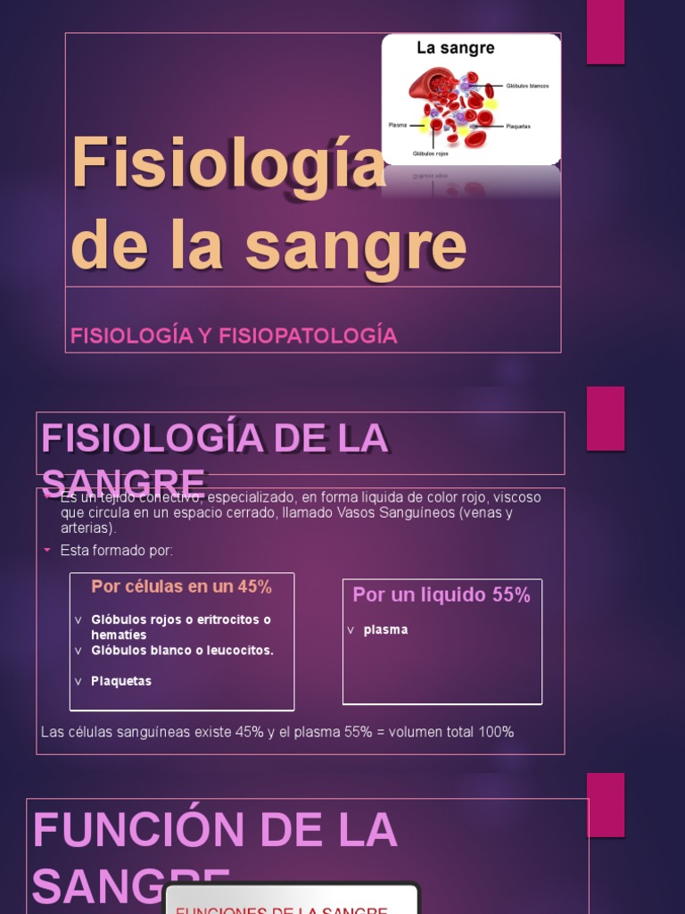 Fisiología de La Sangre | PDF | Sangre | Glóbulo rojo