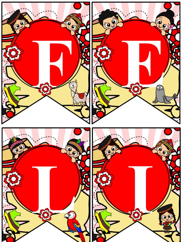 Banderines Feliz Día Perú | PDF