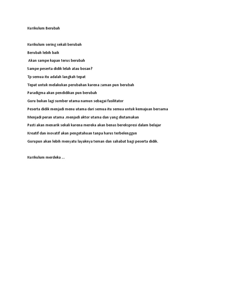PUISI Kurikulum Merdeka | PDF | Pengembangan Diri