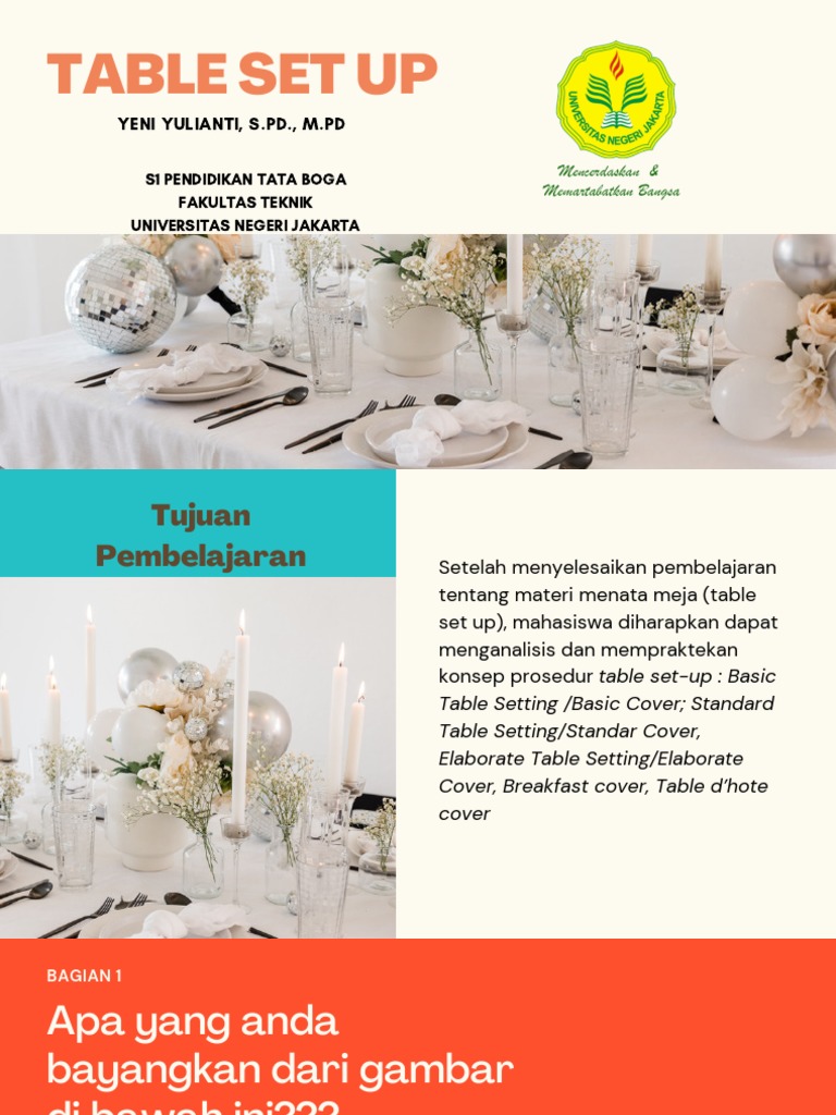 Table Set Up | PDF