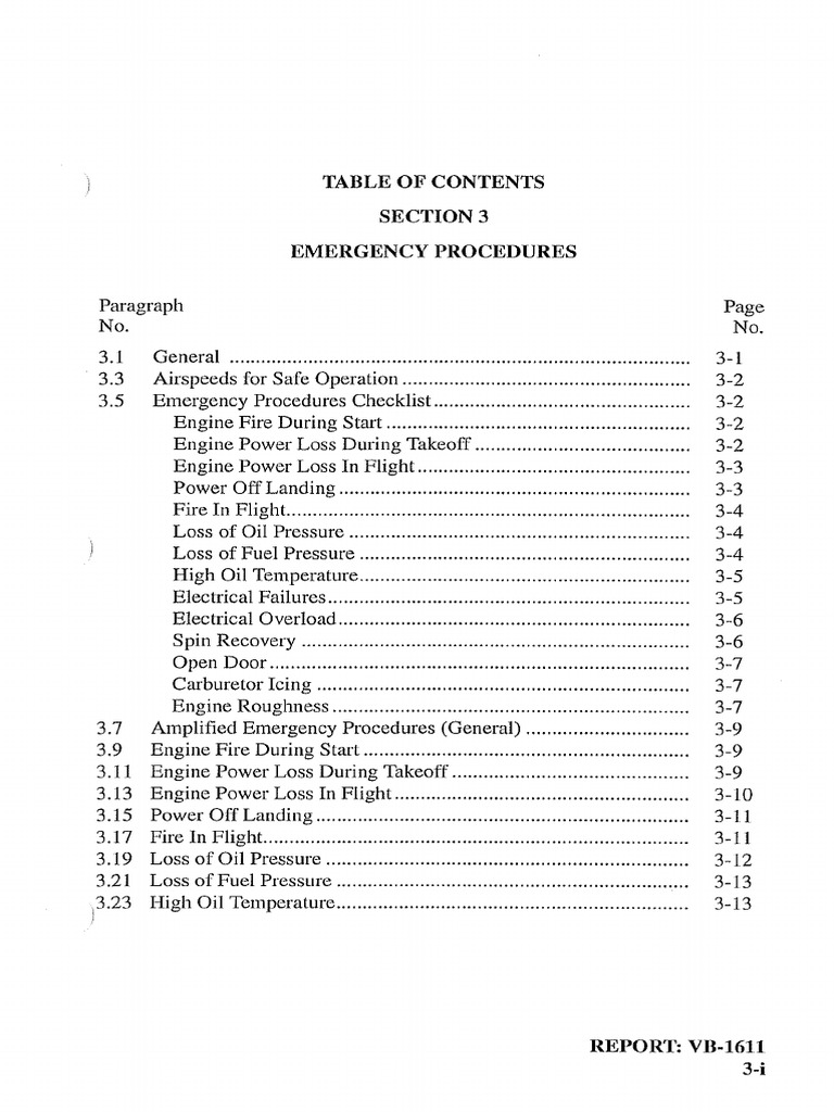 POH Section 3 - Emergency Procedures | PDF