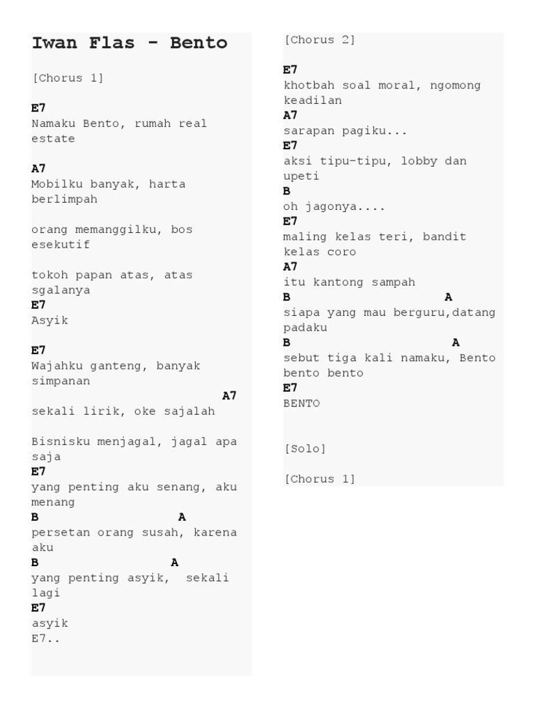 09 Iwan Fals - Bento | PDF