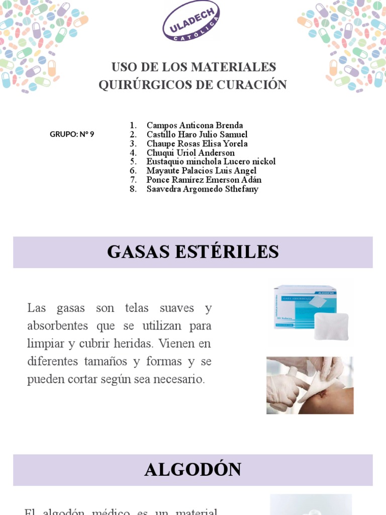 Materiales Quirúrgicos Esenciales | PDF | Ropa de cama | Materiales