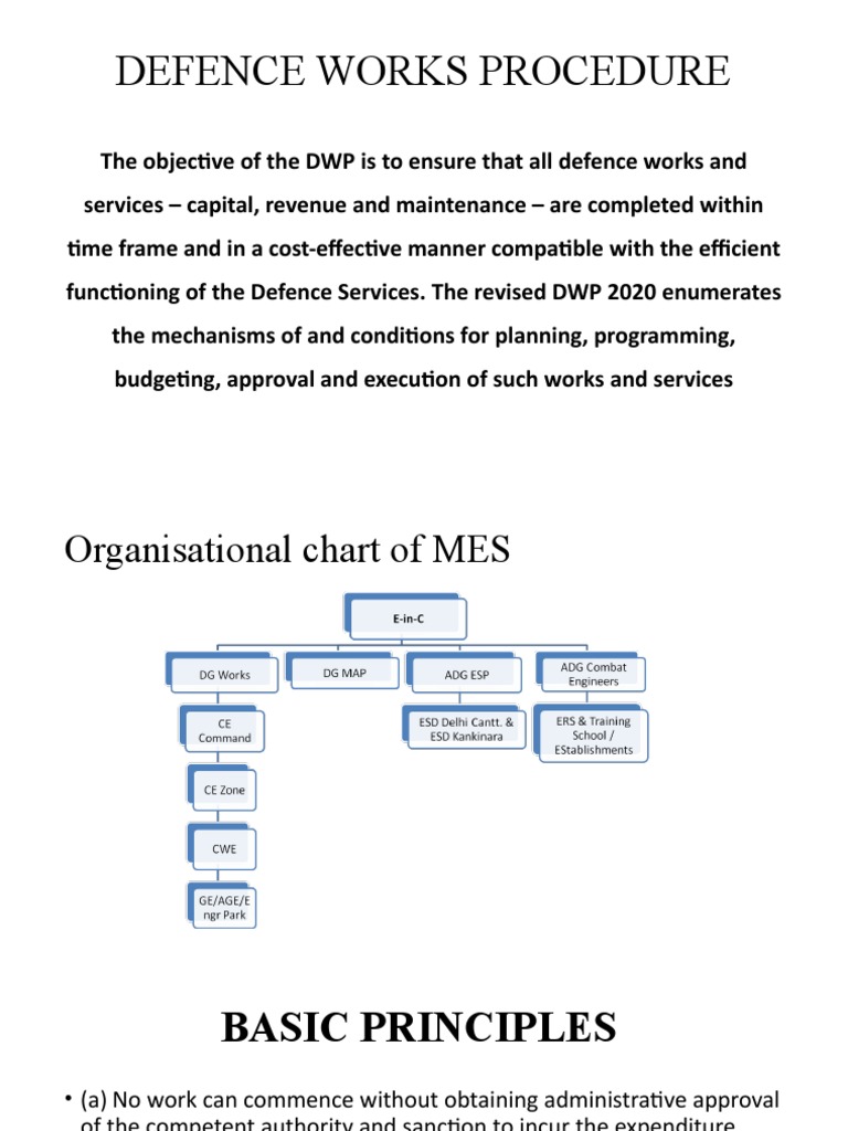 Defence Works Procedure Overview | PDF | Expense | Government