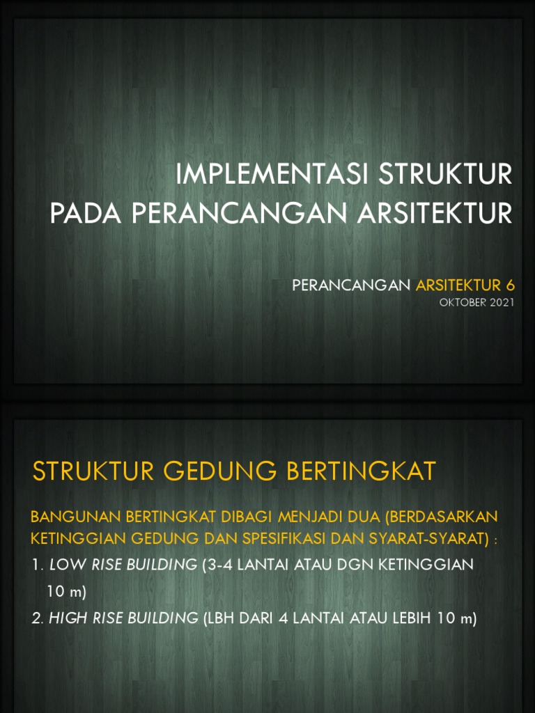 Implementasi Struktur Dalam Perancangan Arsitektur | PDF