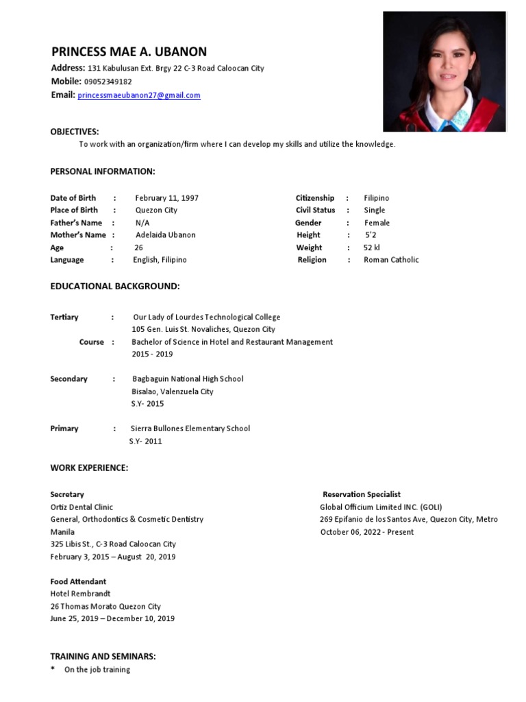 Princess Mae A Updated Resume 2 | PDF