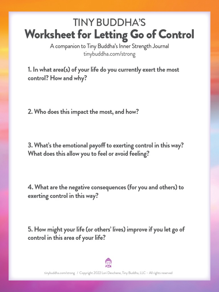 TB 15thingsyoucantcontrol Worksheet v2 | PDF