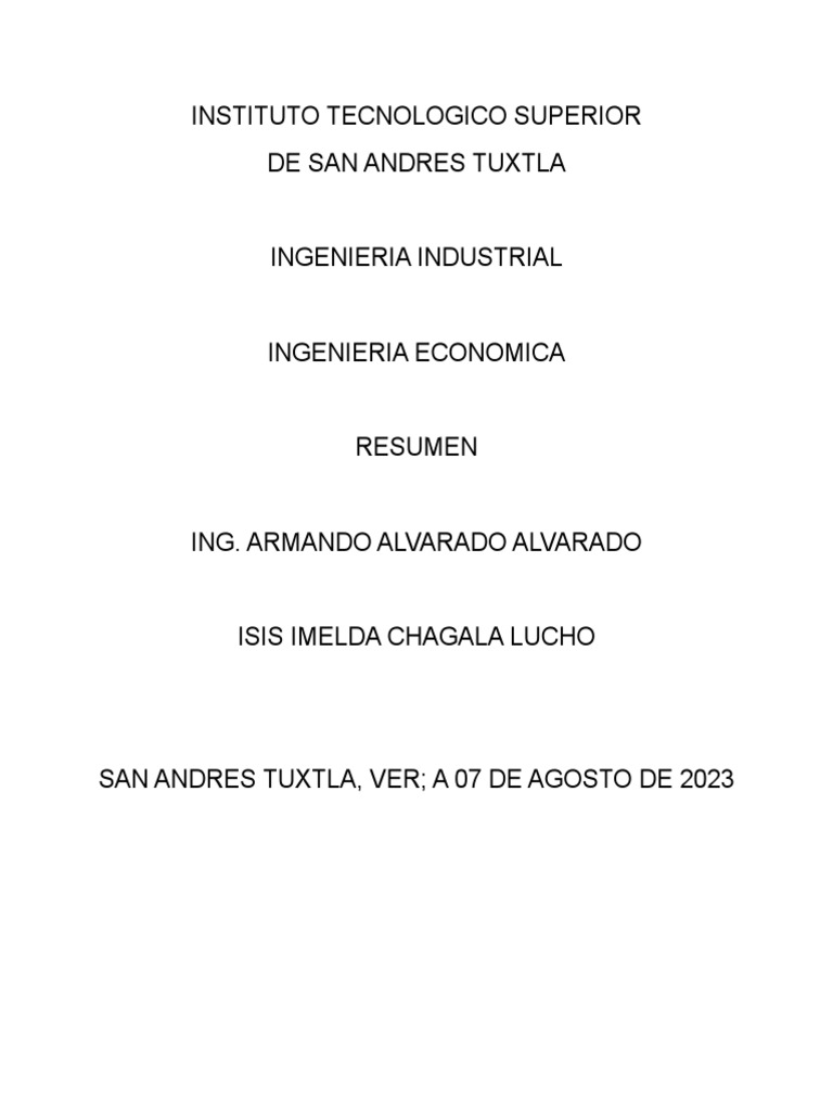 Resumen U4 | PDF | Economias