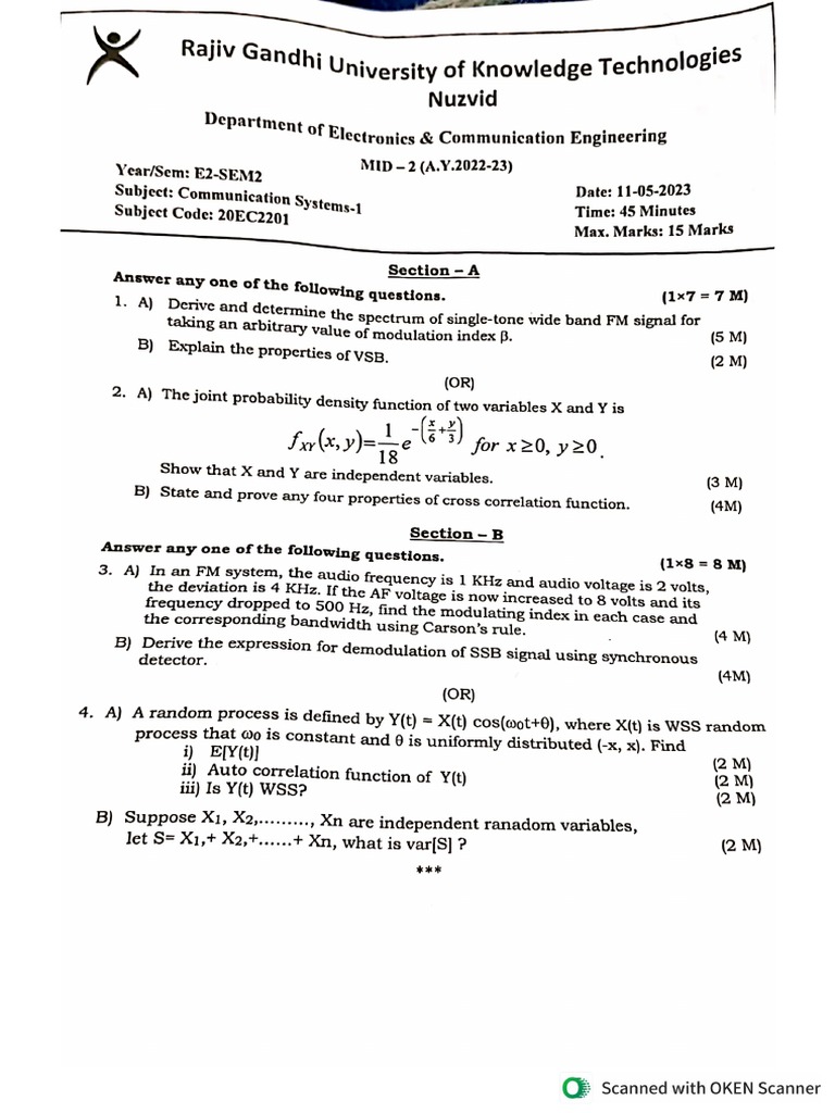 Mid 2 Question Papers Pdf