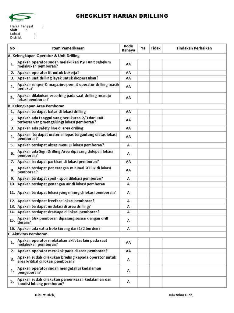 Check List New - Rev 1 | PDF