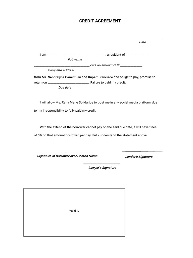 CREDIT AGREEMEN-WPS Office | PDF