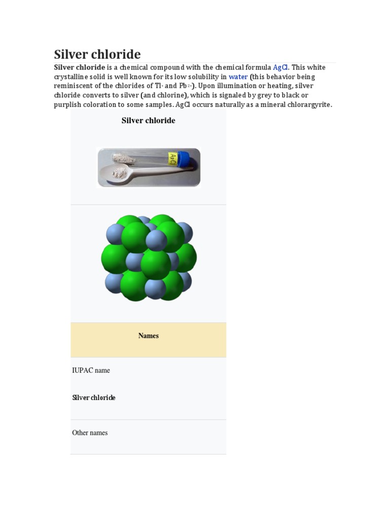 Silver Chloride | PDF