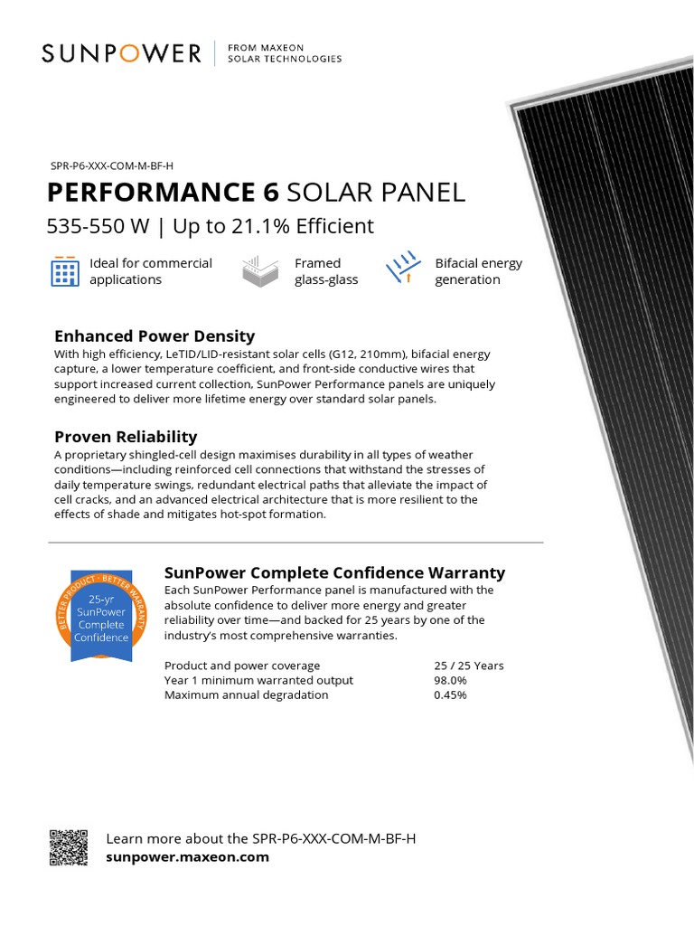 SP p6 Com-M-Bf-H 15kV 25-25-Warranty Ds en A4 550 230805 201511 | PDF | Solar Panel ...