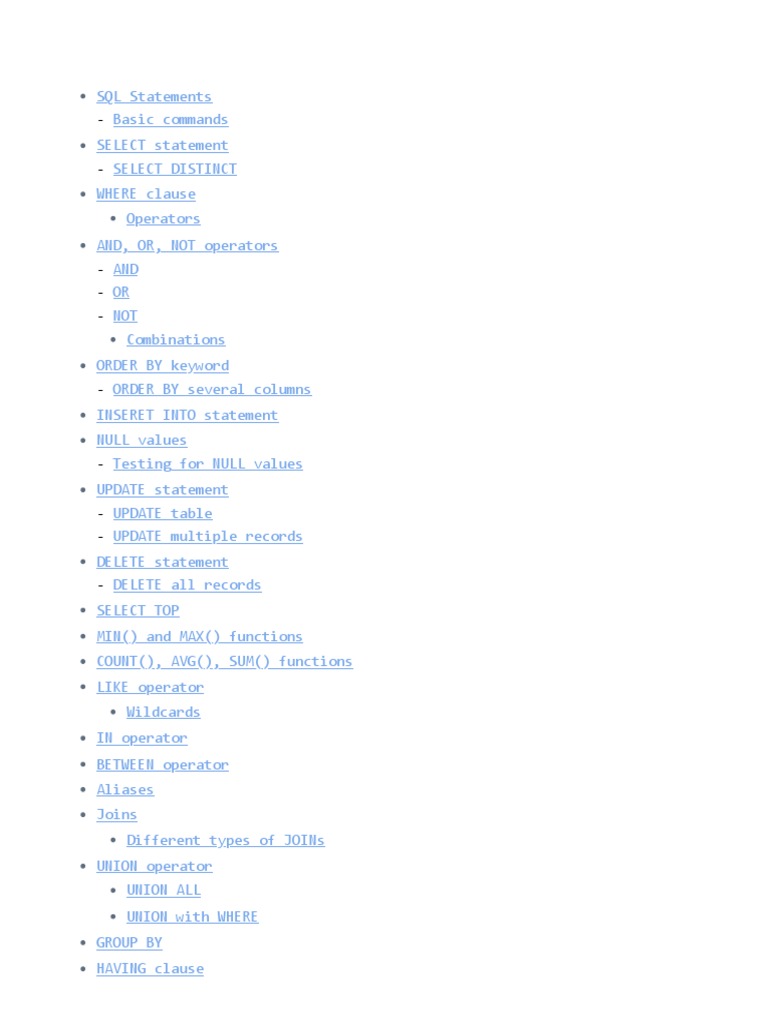 SQL | PDF | Relational Database | Table (Database)