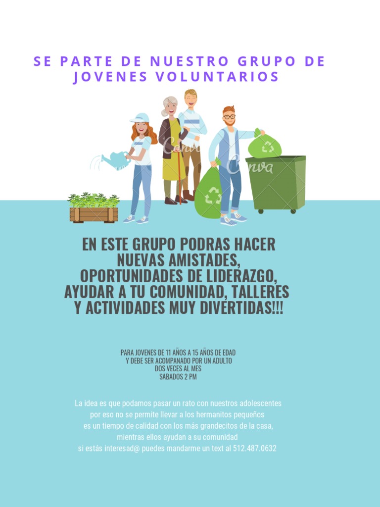 Blue Community Illustration Volunteer Flyer 2 | PDF
