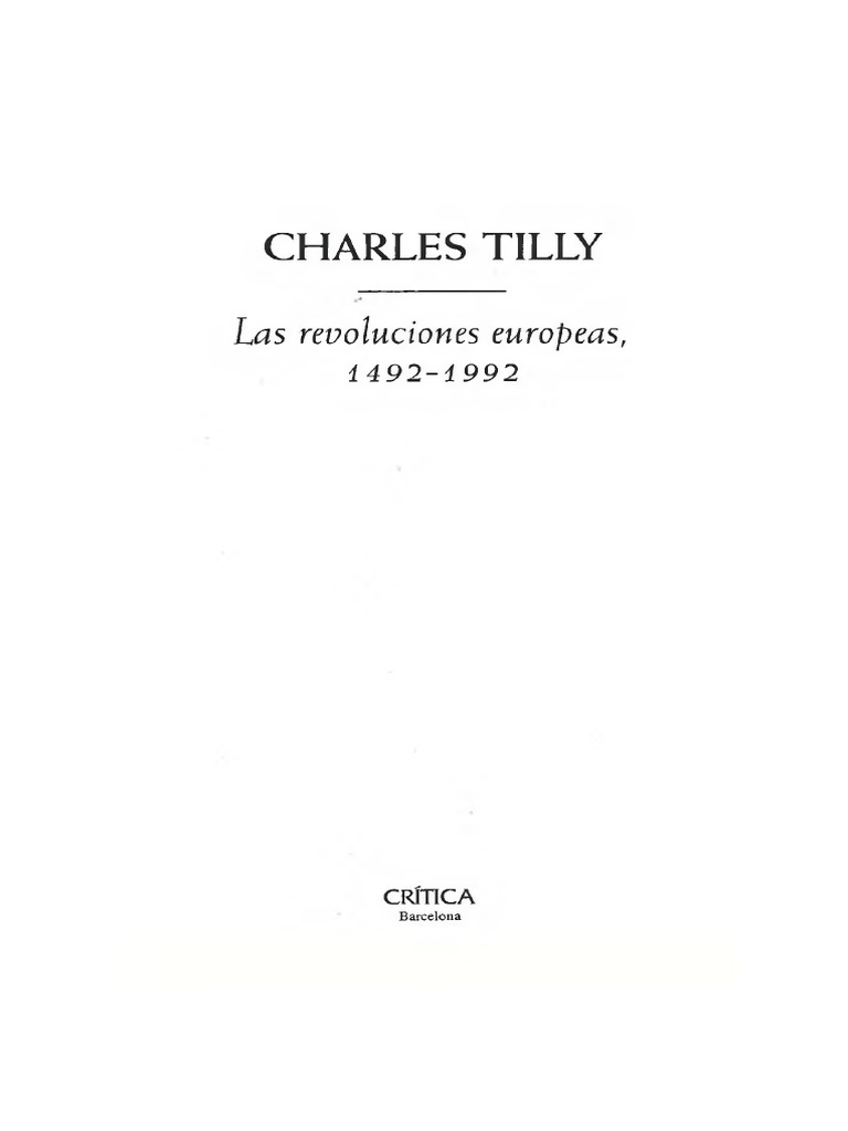 (Tilly Charles) - Las Revoluciones Europeas 1492 - 1992 | PDF | Unión ...