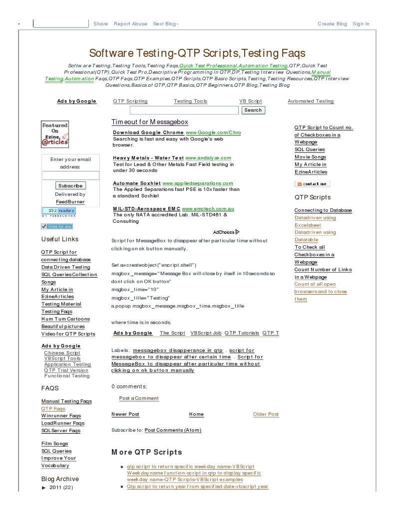 Timeout For Message Box | PDF | Scripting Language | Web Page