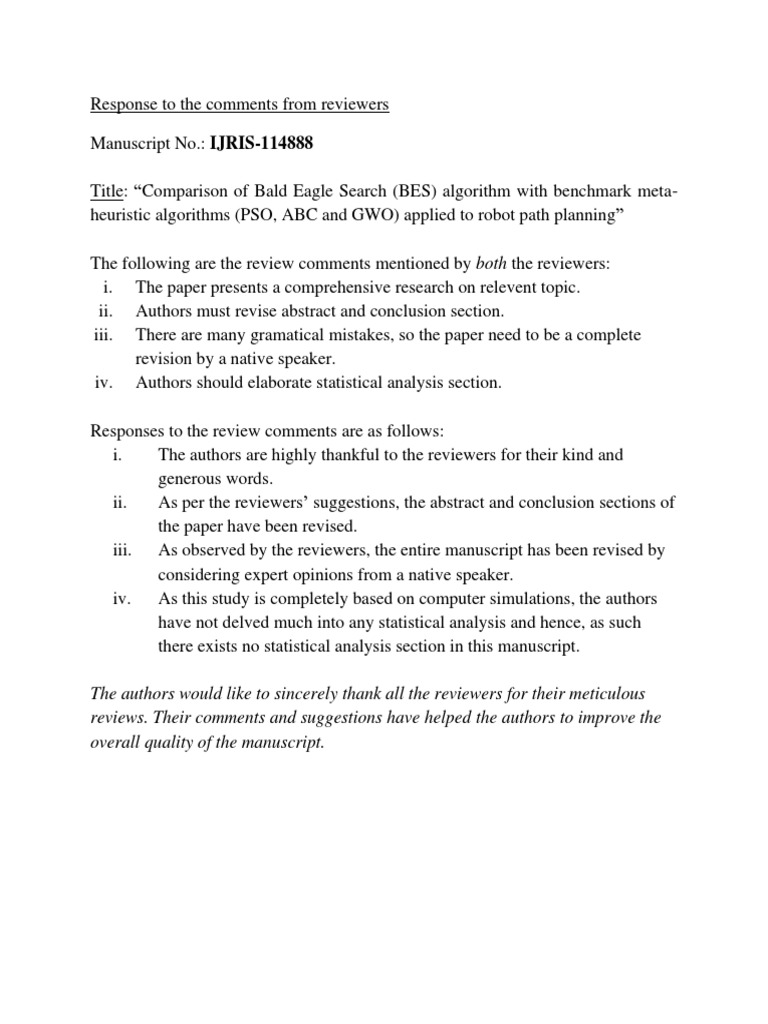13 12 22 Inderscience Comparison Of Bald Eagle Search Bes Algorithm Paper Rebuttal Pdf 