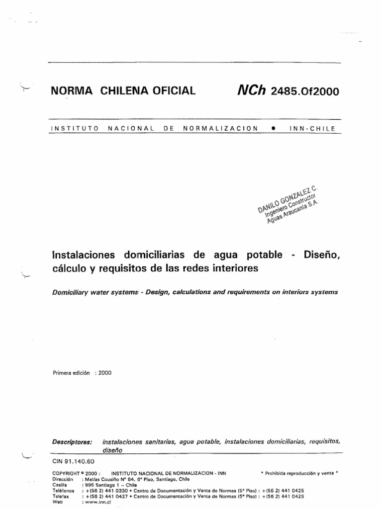 NCH 2485 | PDF