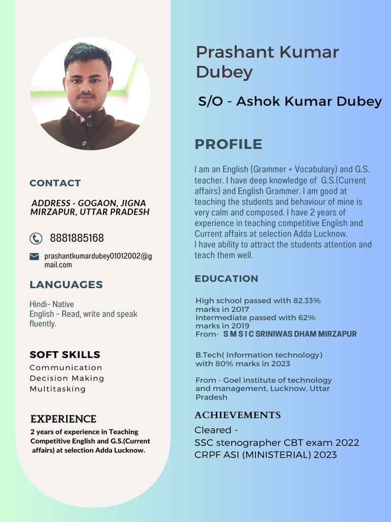 Prashant Dubey Resume | PDF
