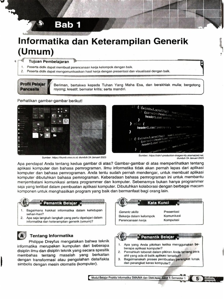 Informatika Dan Keterampilan Generik (Umum) | PDF
