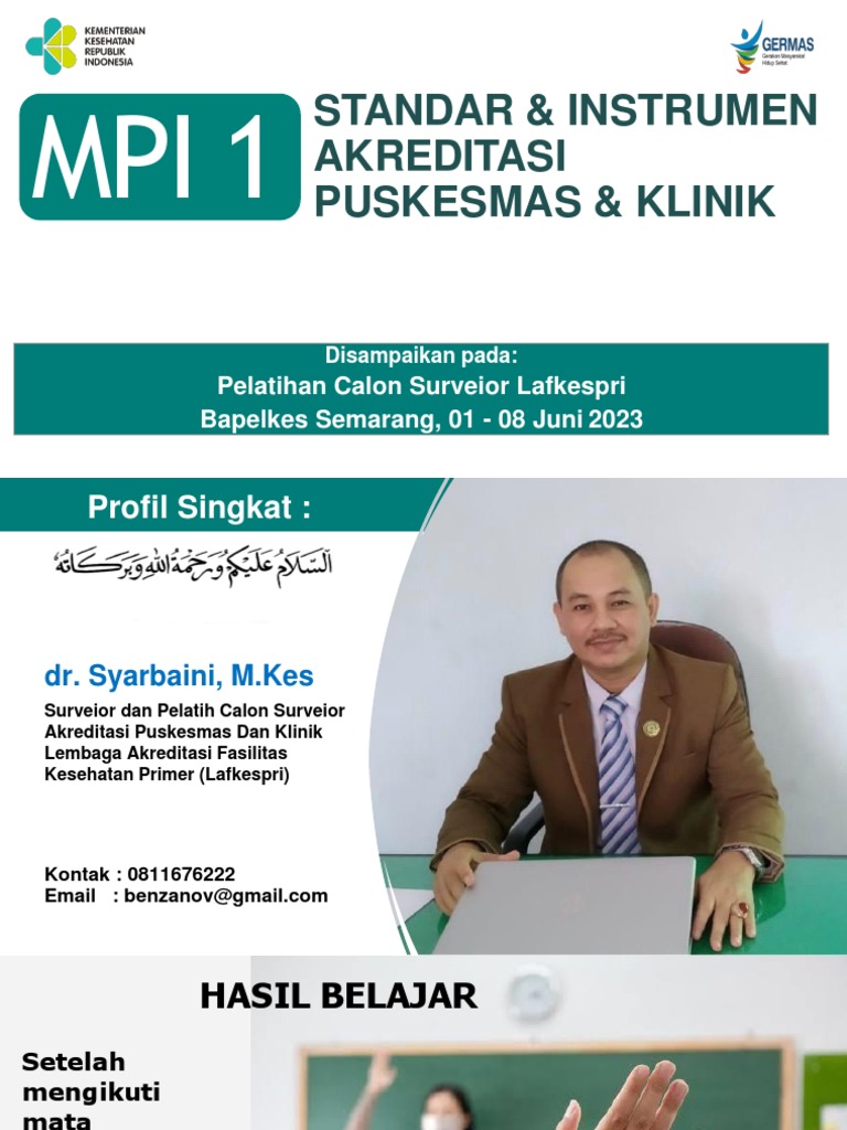 BAB I Standar Akreditasi Puskesmas - TKSD&UKM - Syarbaini | PDF ...