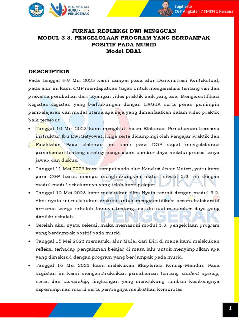 Refleksi Pengelolaan Program Murid | PDF | Seni