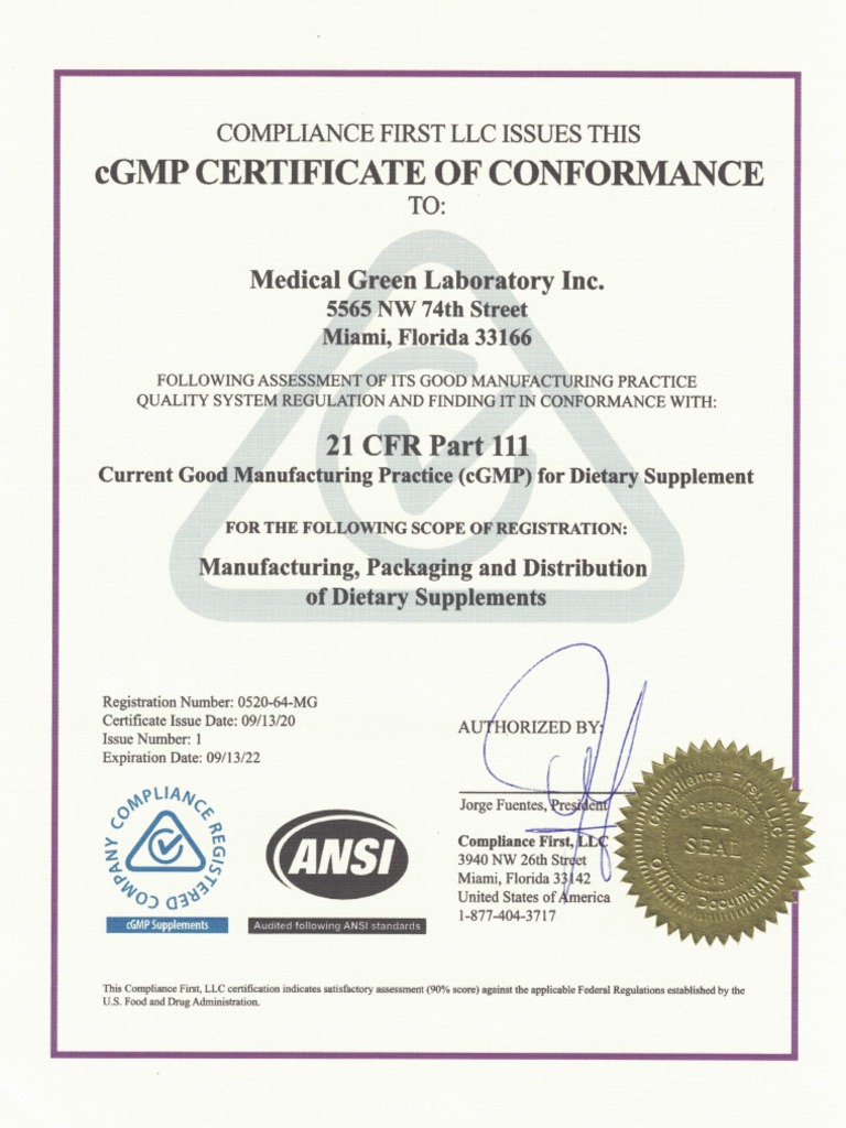 GMP Medical Green 2020 | PDF