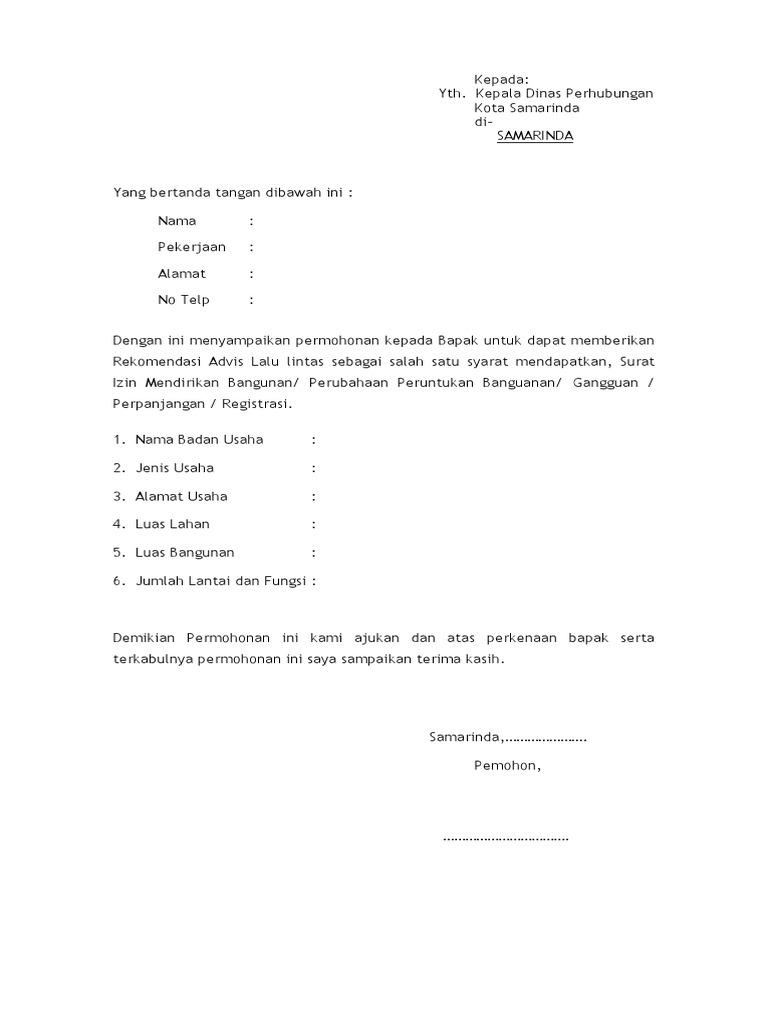 Rekomendasi Advis Lalu Lintas | PDF