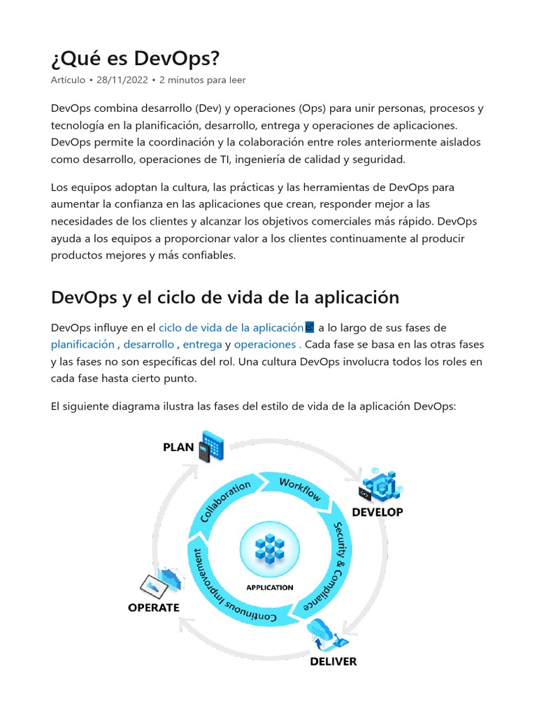 ¿Qué Es DevOps - Azure DevOps - Aprender | PDF | Industria del software | Teoría de sistemas