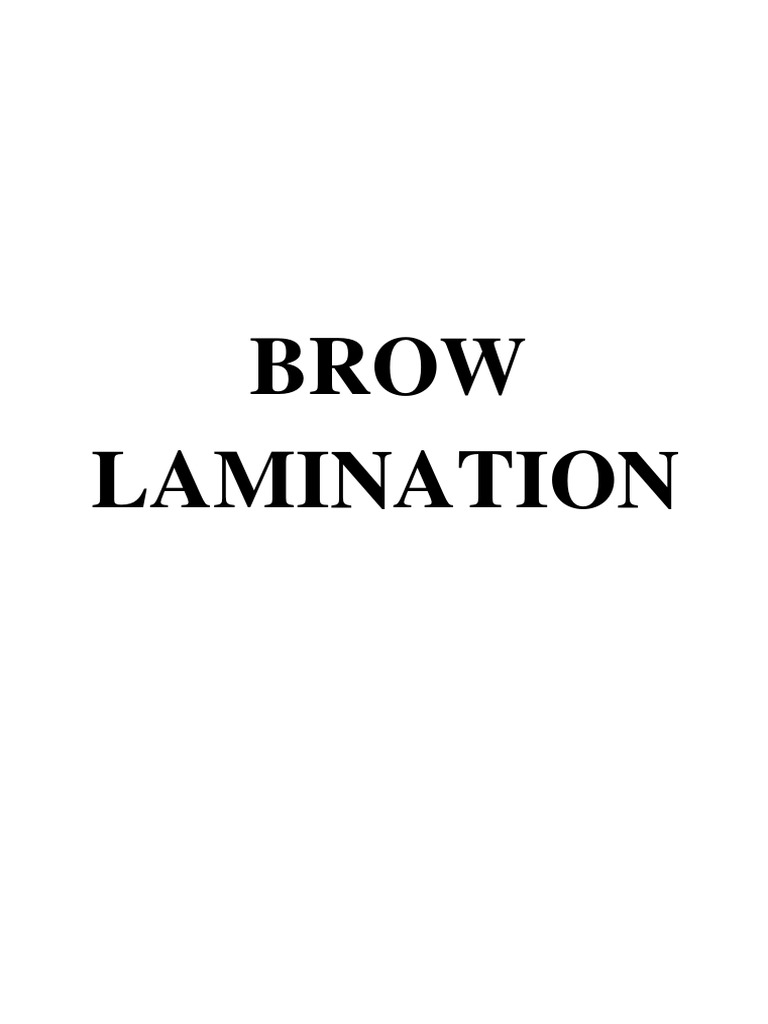Brow Lamination | PDF | Pele | Anatomia