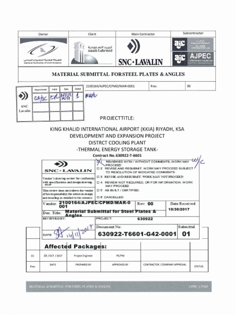 Material Submittal For Steel Plates & Angles | PDF