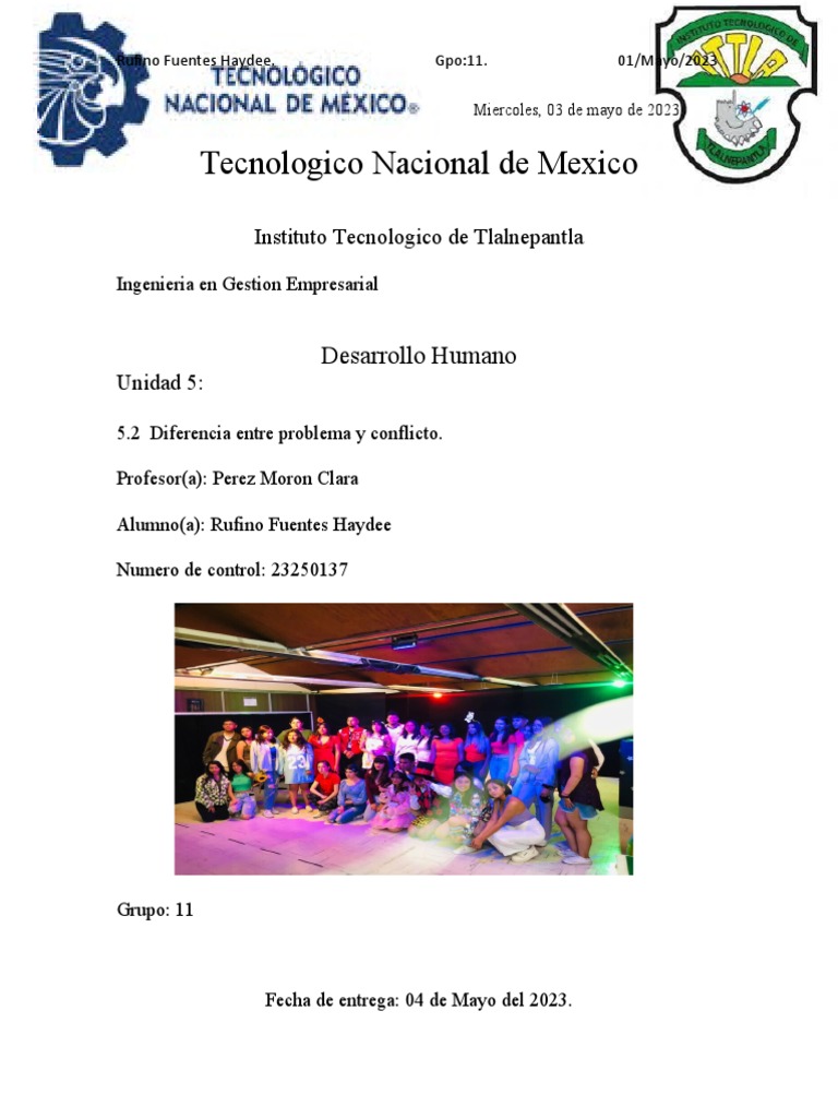 5.2 Diferencia Entre Problema y Conflicto | PDF 5.2 Diferencia Entre Problema y Conflicto | PDF
