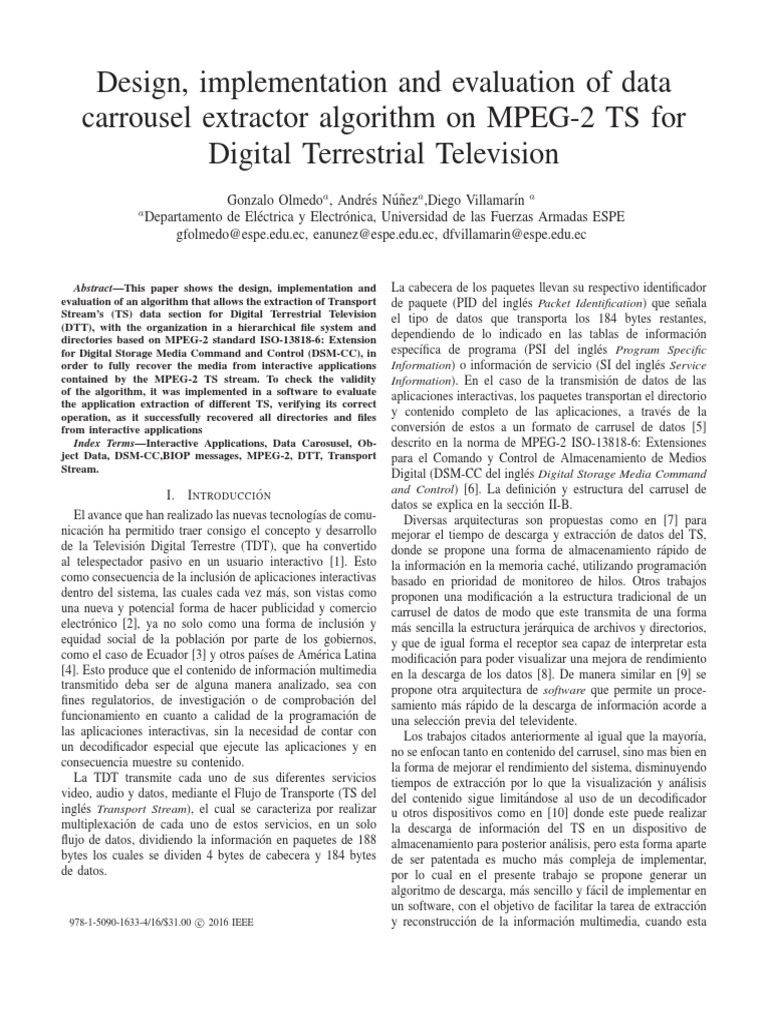 Design, Implementation and Evaluation of Data Carrousel Extractor ... Design, Implementation and Evaluation of Data Carrousel Extractor ...