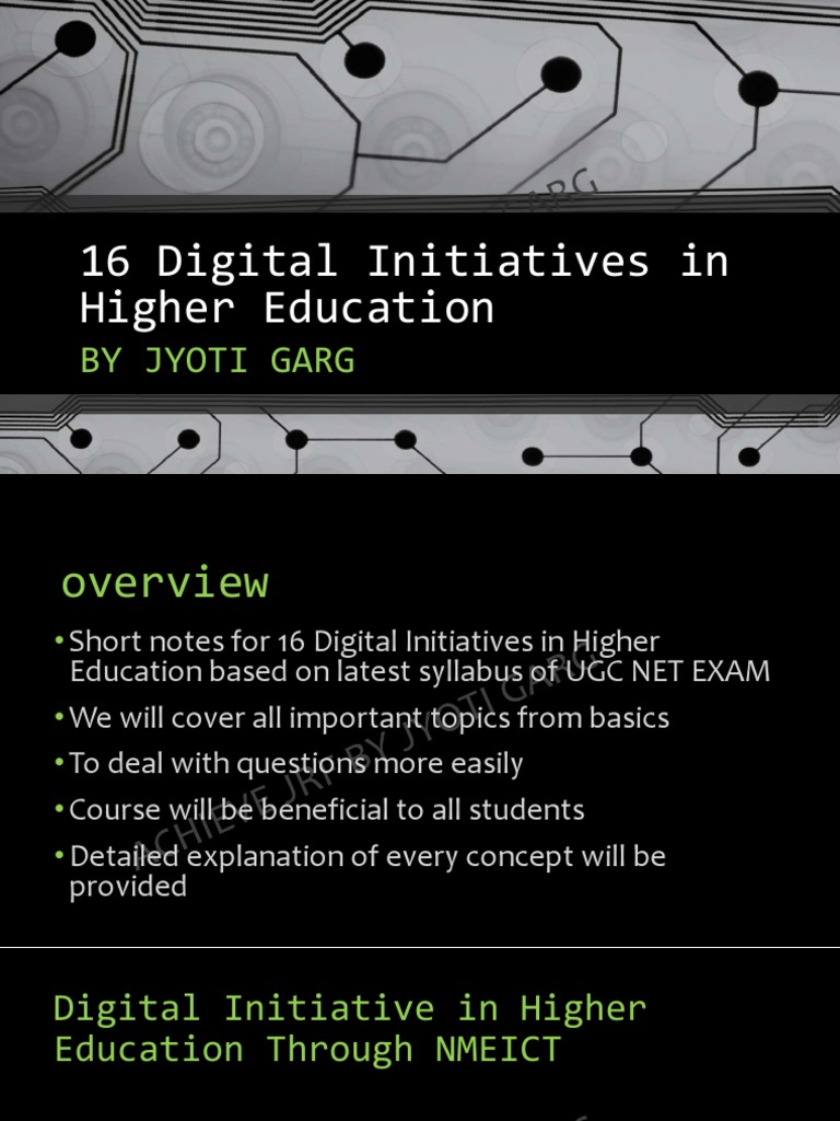 16 Digital Initiatives in Higher Education | PDF