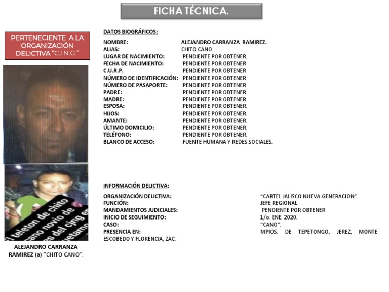 Alejandro Carranza Ramirez Alias Chito Cano.... | PDF