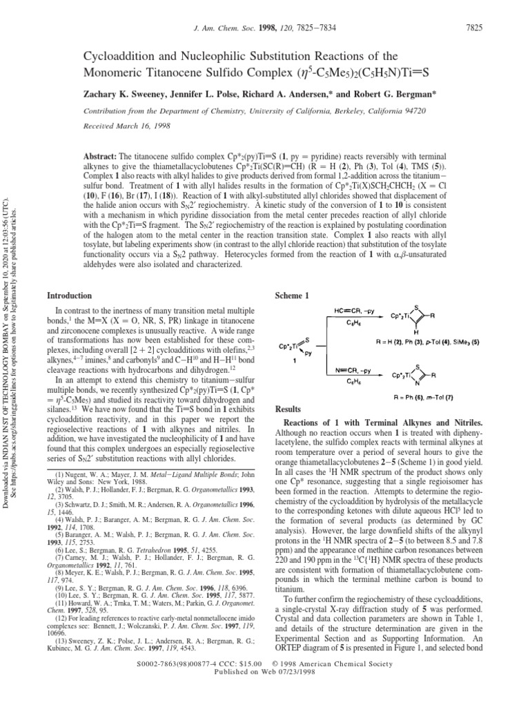 JACS 1998 SN2 SN2 Pathway Example | PDF | Chemical Reactions | Proton ...
