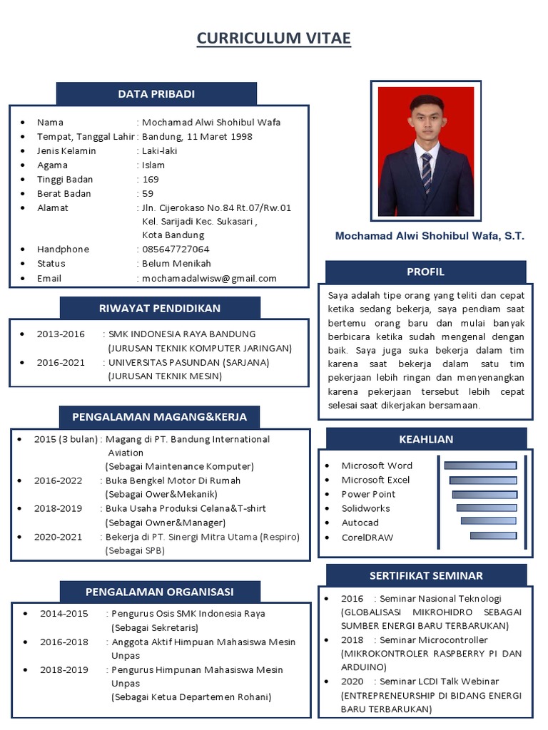 Contoh CV dan Lamaran Kerja Formal | PDF