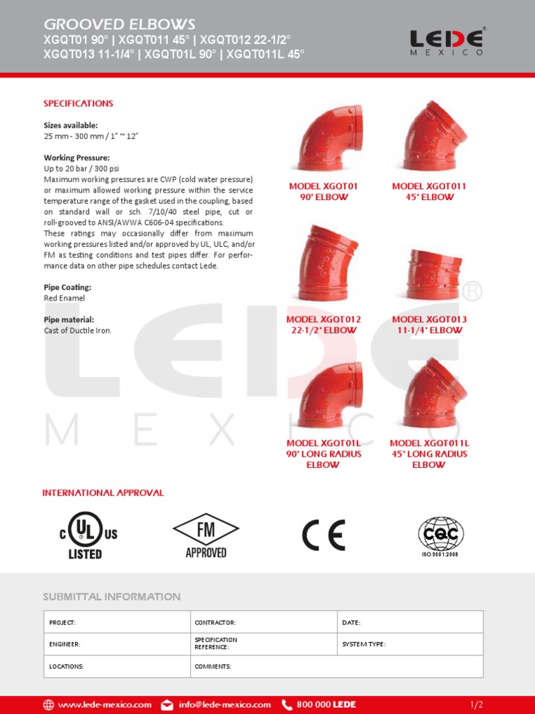 LEDE Codos | PDF | Pipe (Fluid Conveyance) | Materials