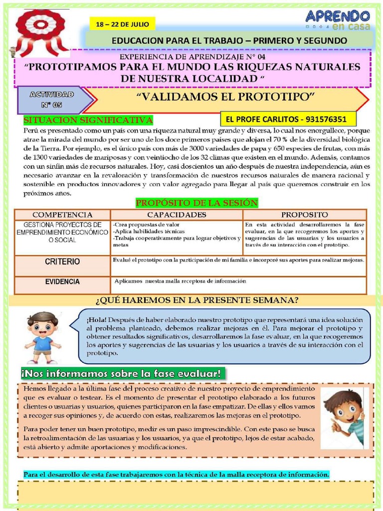 EPT 1° y 2° Actv.05 - EDA 4 | PDF