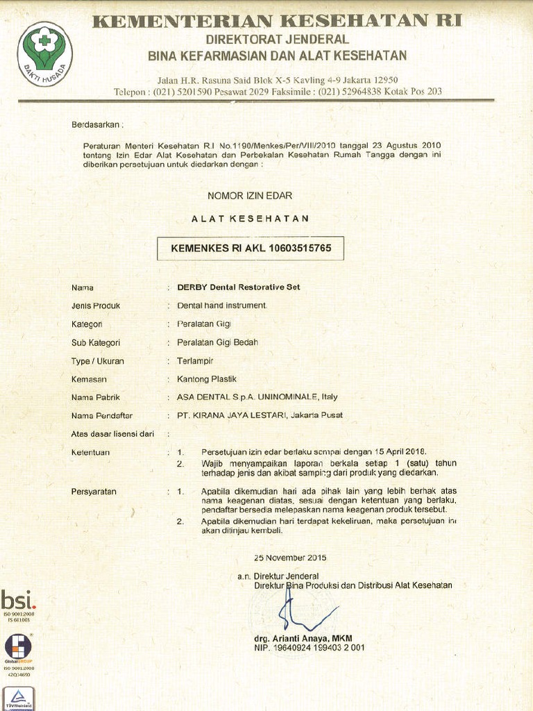 AKL 10603515765 Derby Restorative Set | PDF