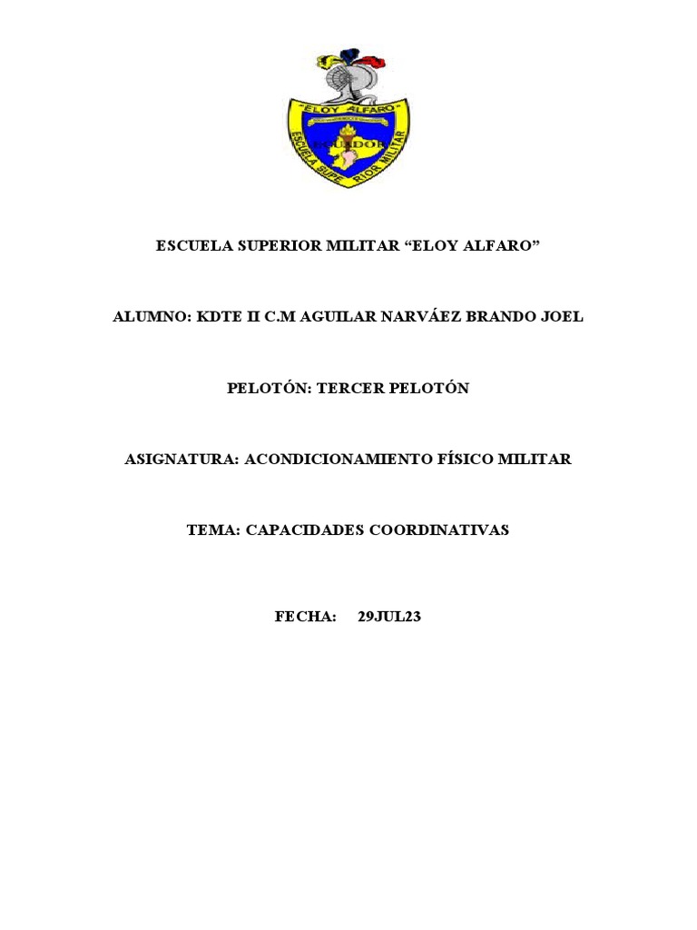 Capacidades Coordinativas Afm | PDF