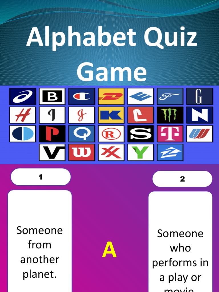 Alphabet Quiz Gamepptx | PDF | Cooking | Cuisine