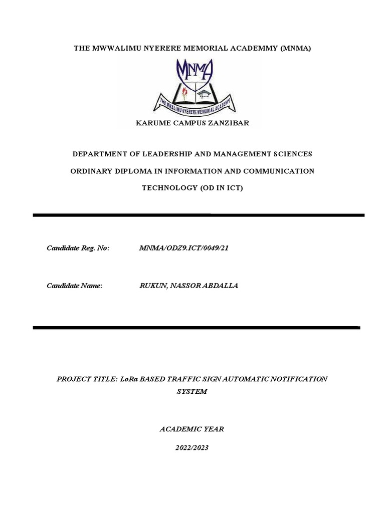 Lora Based Traffic Sign | PDF
