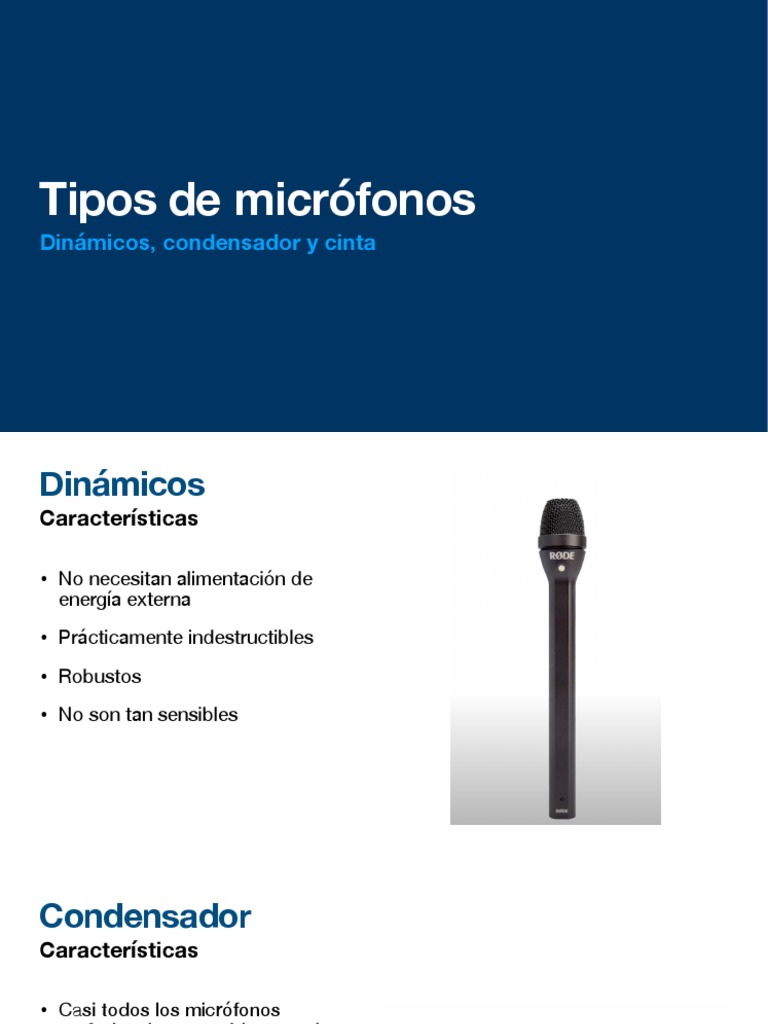 Tipos de Microfonos PDF | PDF