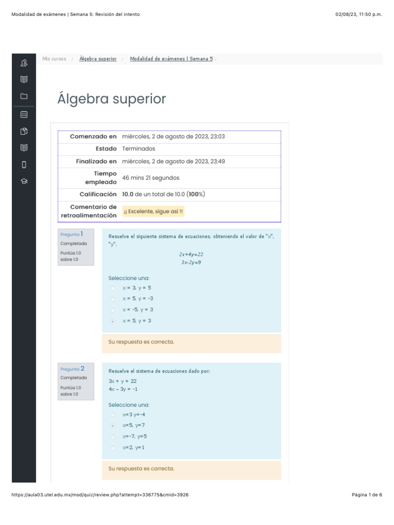 Modalidad de Exámenes - Semana 5: Algebra Superior | Descargar gratis ... Modalidad de Exámenes - Semana 5: Algebra Superior | Descargar gratis ...