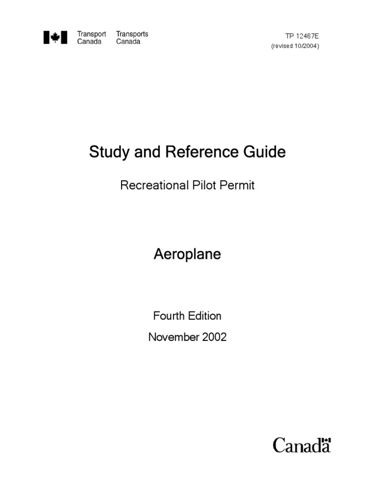 Study and Reference Guide - Recreational Pilot Permit - Aeroplane ...