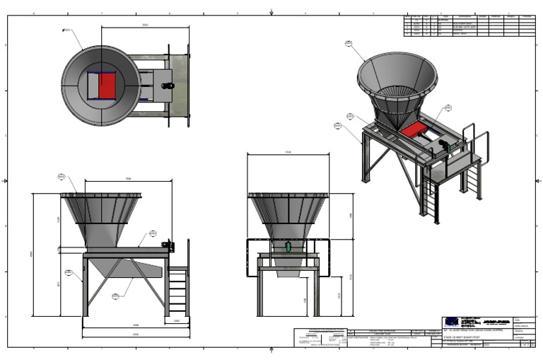 GA 01 - Down Hopper Stage 1B | PDF | Mechanical Engineering | Materials